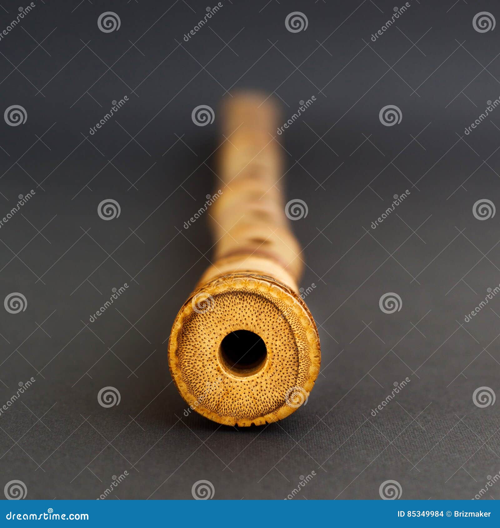 Traditional Bamboo Japanese Flute Close Up. Stock Photo - Image of ...