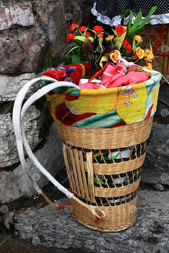 Traditional basket (Lao) stock image. Image of shopping - 24278213