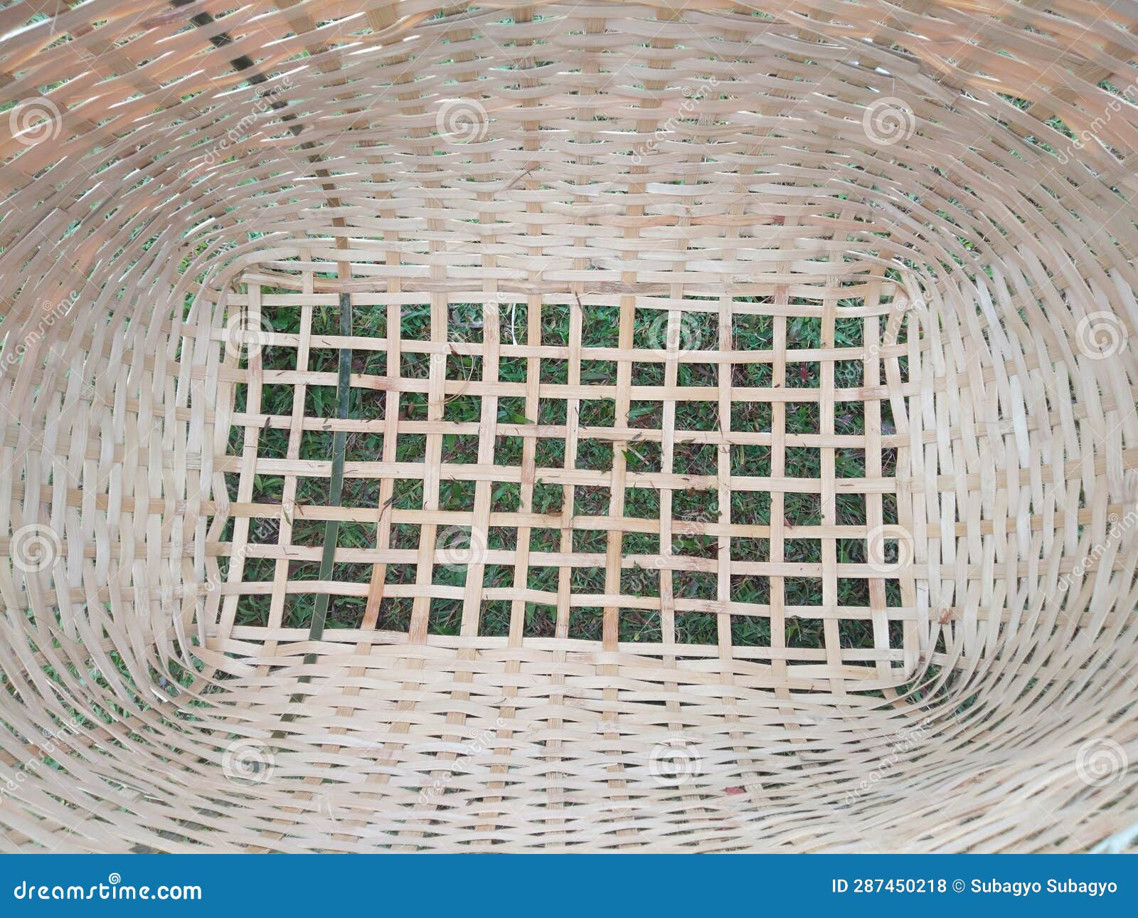 Traditional Basket Made of Bamboo in the Village Stock Photo - Image of ...