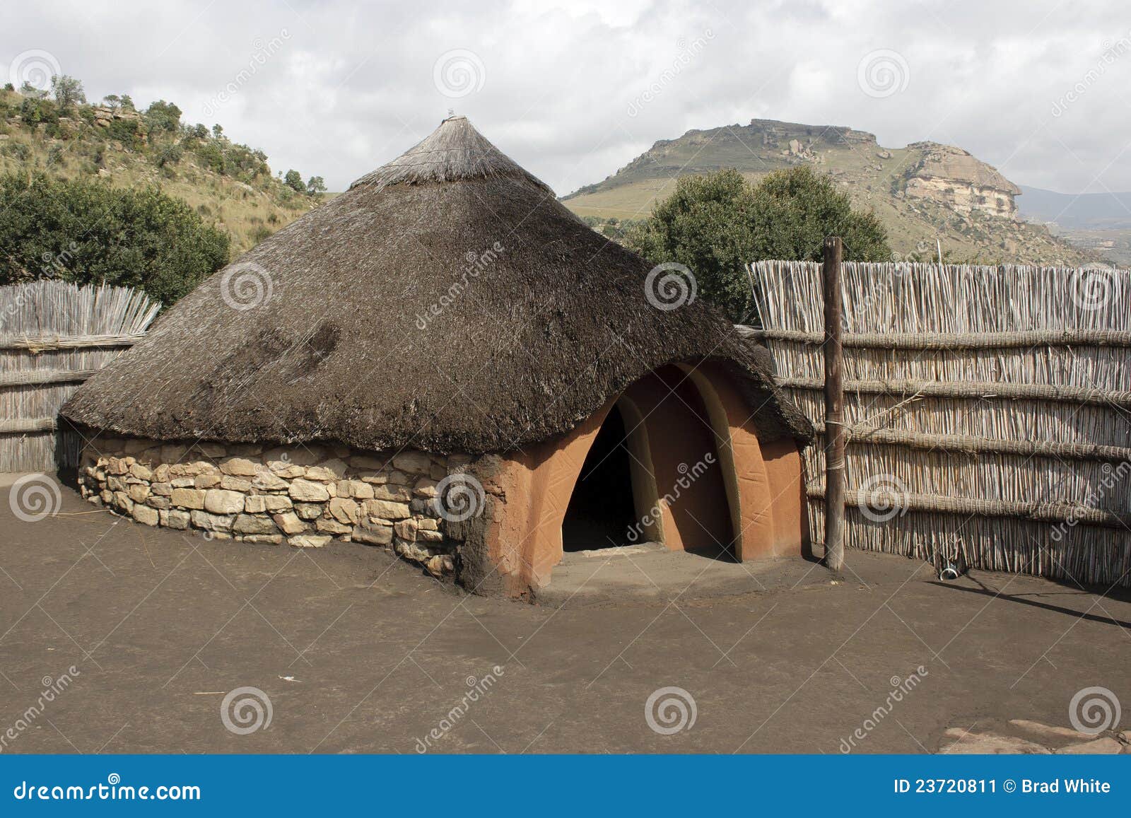 Traditional Basotho Hut stock image. Image of traditional - 23720811