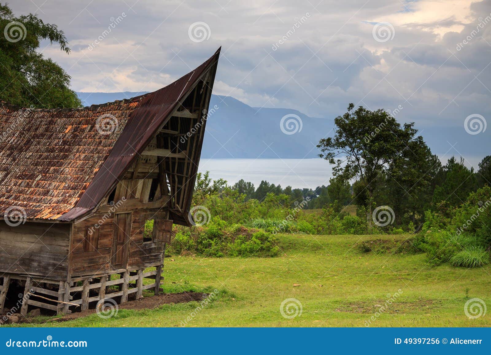 Traditional Batak House in Northern Sumatra Stock Photo - Image of ...
