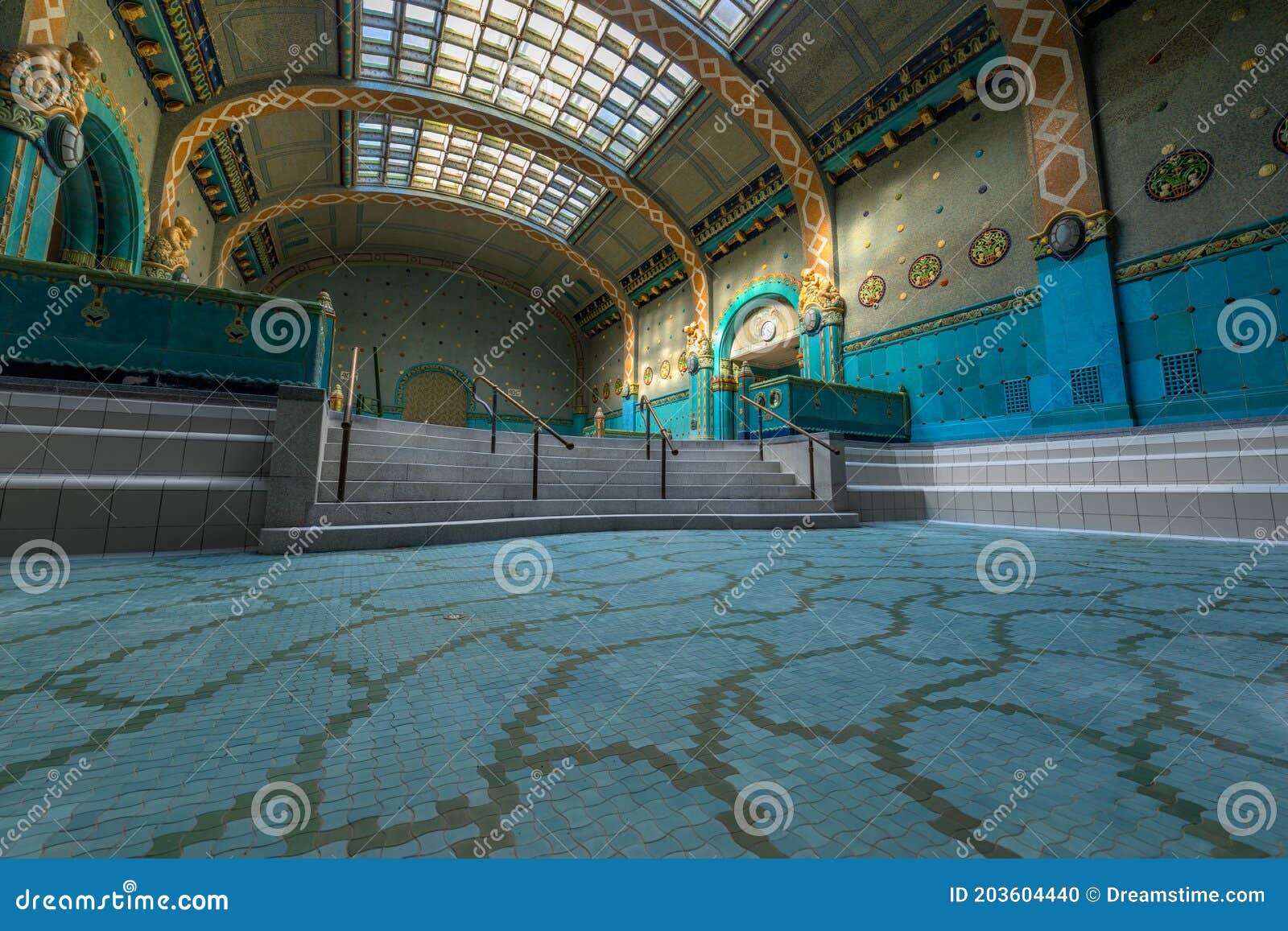 Traditional Bath with Swimming Pool Stock Photo - Image of indoors ...
