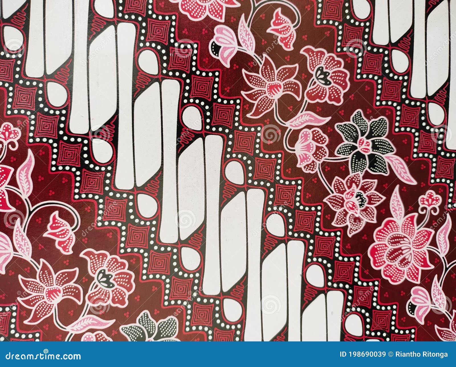 Traditional batik design. stock image. Image of design - 198690039