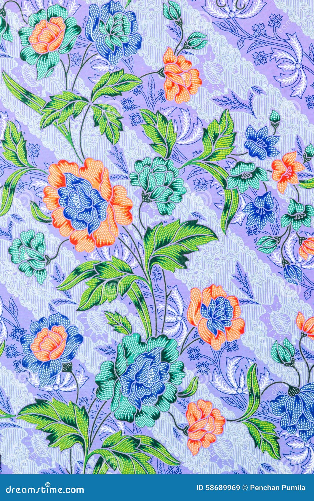 Traditional batik design. stock image. Image of cotton - 58689969