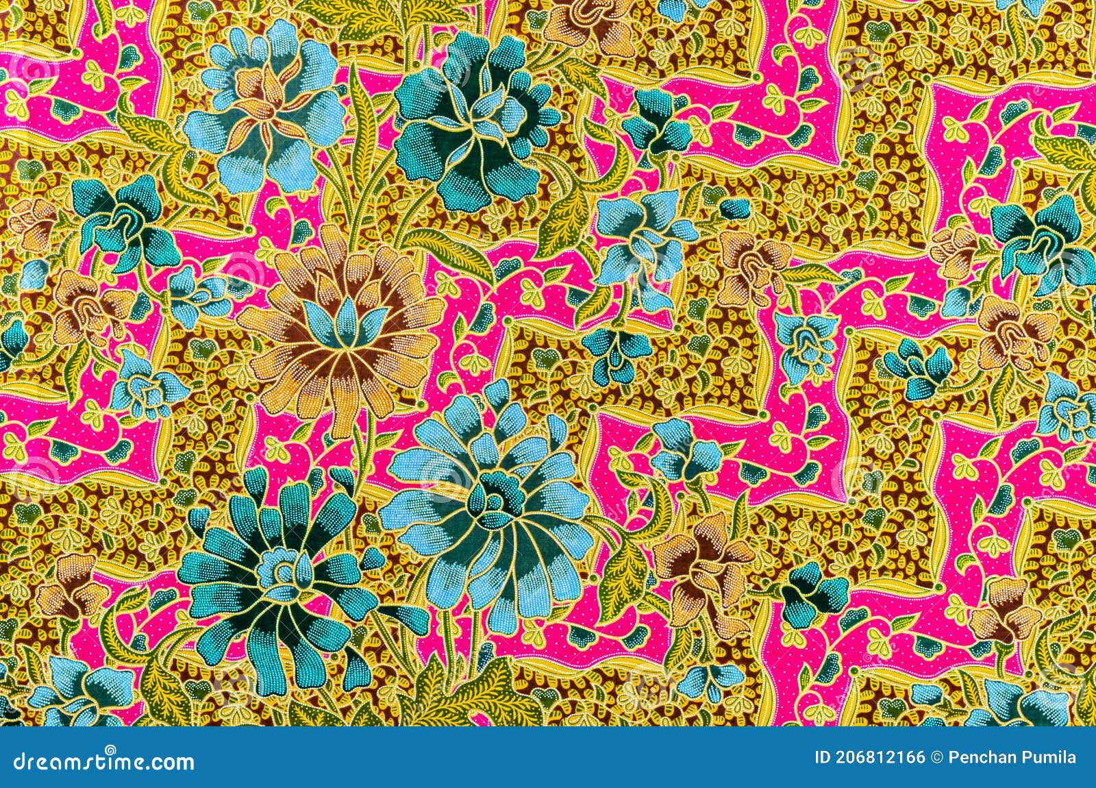 Traditional Batik Sarong Pattern Stock Illustration - Illustration of ...