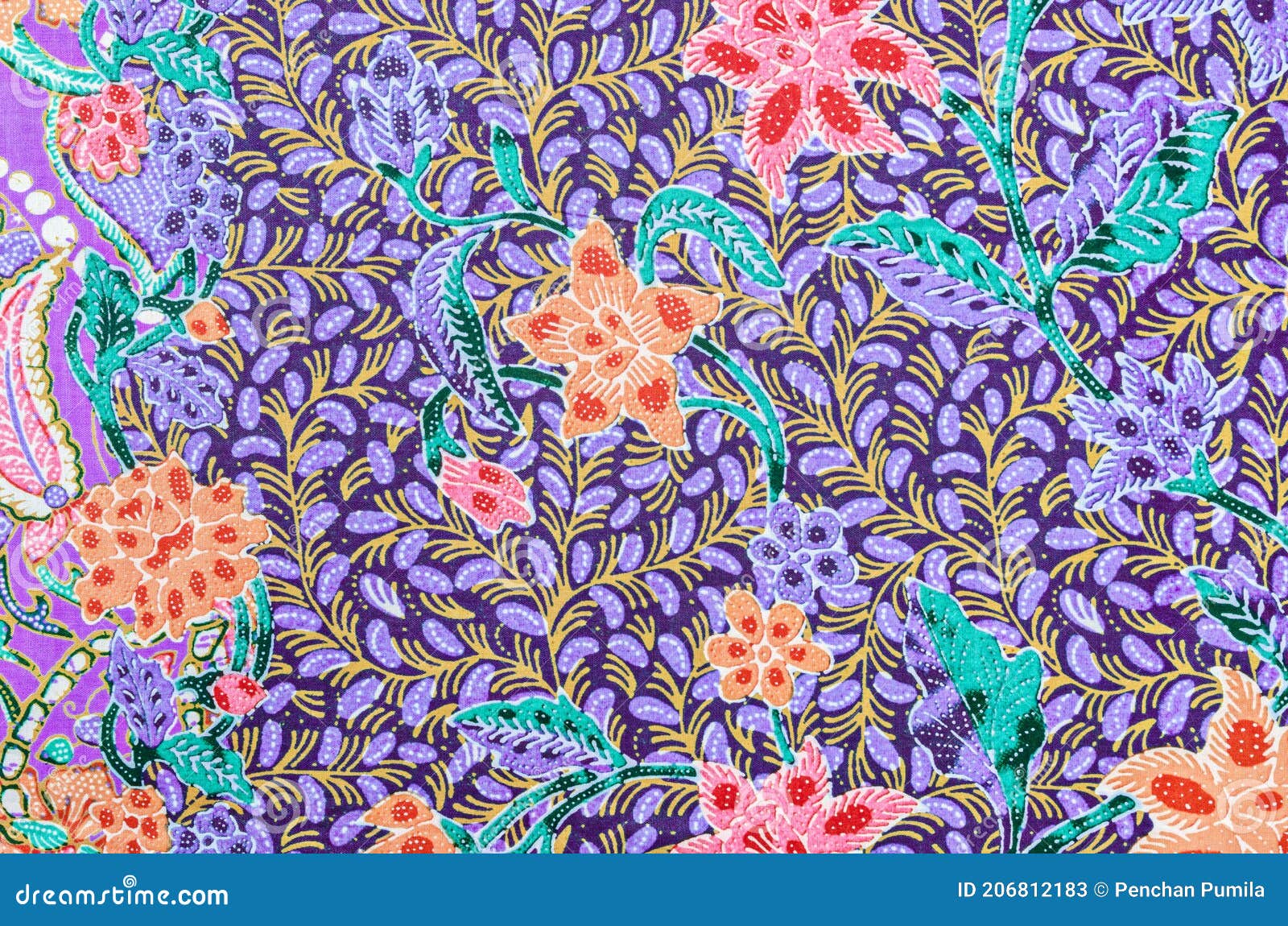 Traditional Batik Palembang South Sumatra Indonesia Seamless Pattern ...