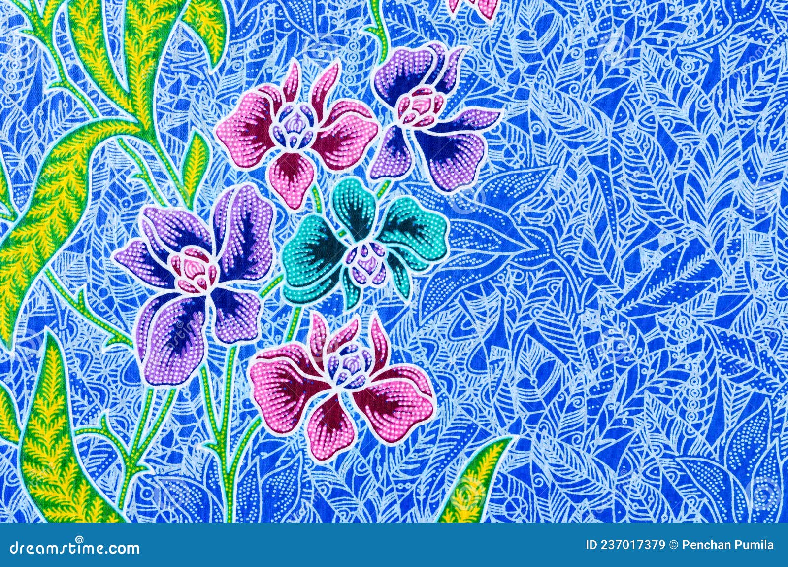Traditional Batik Palembang South Sumatra Indonesia Seamless Pattern ...