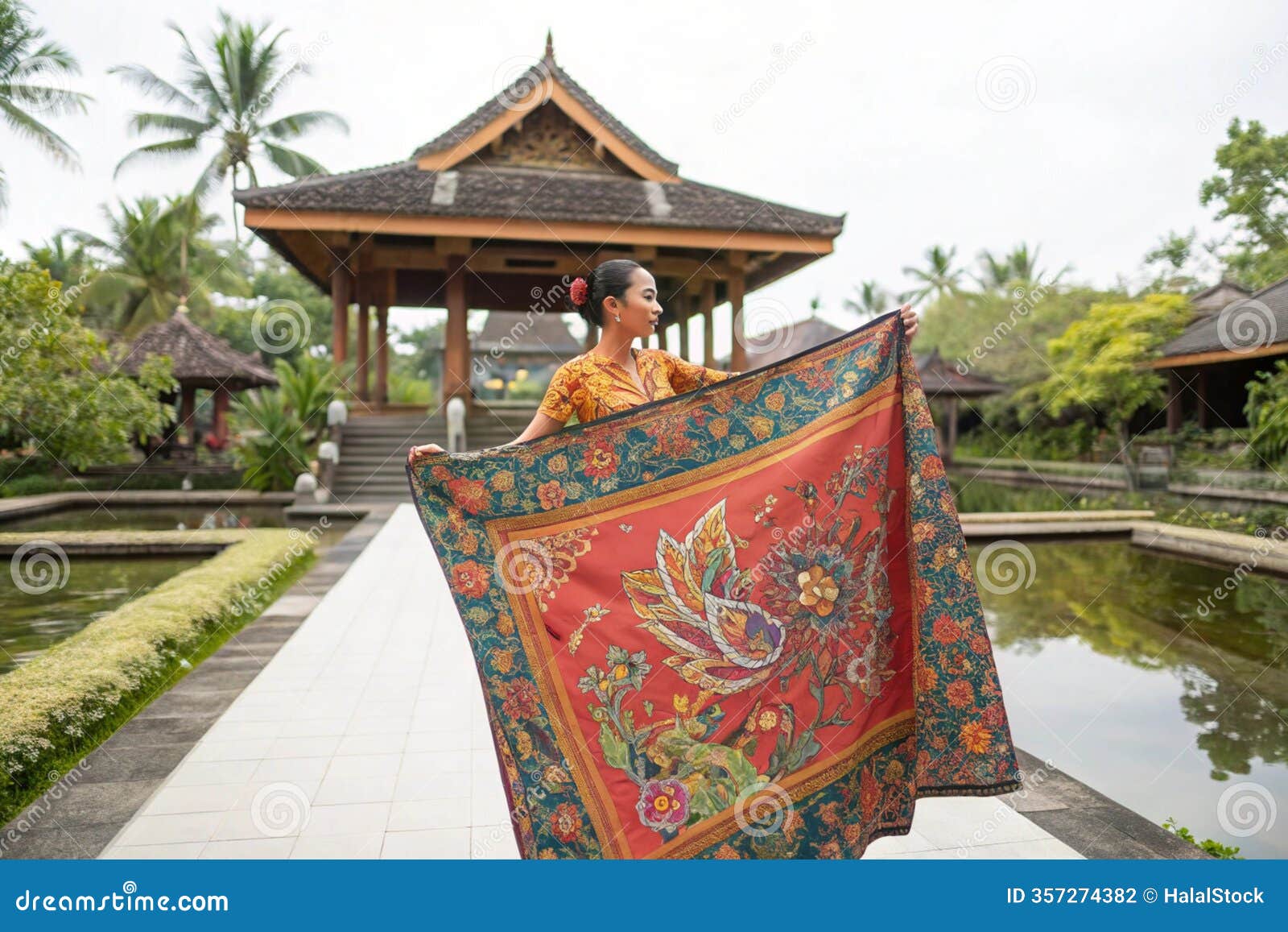 The Batik Sarong Pattern Background In Thailand, Traditional Batik ...