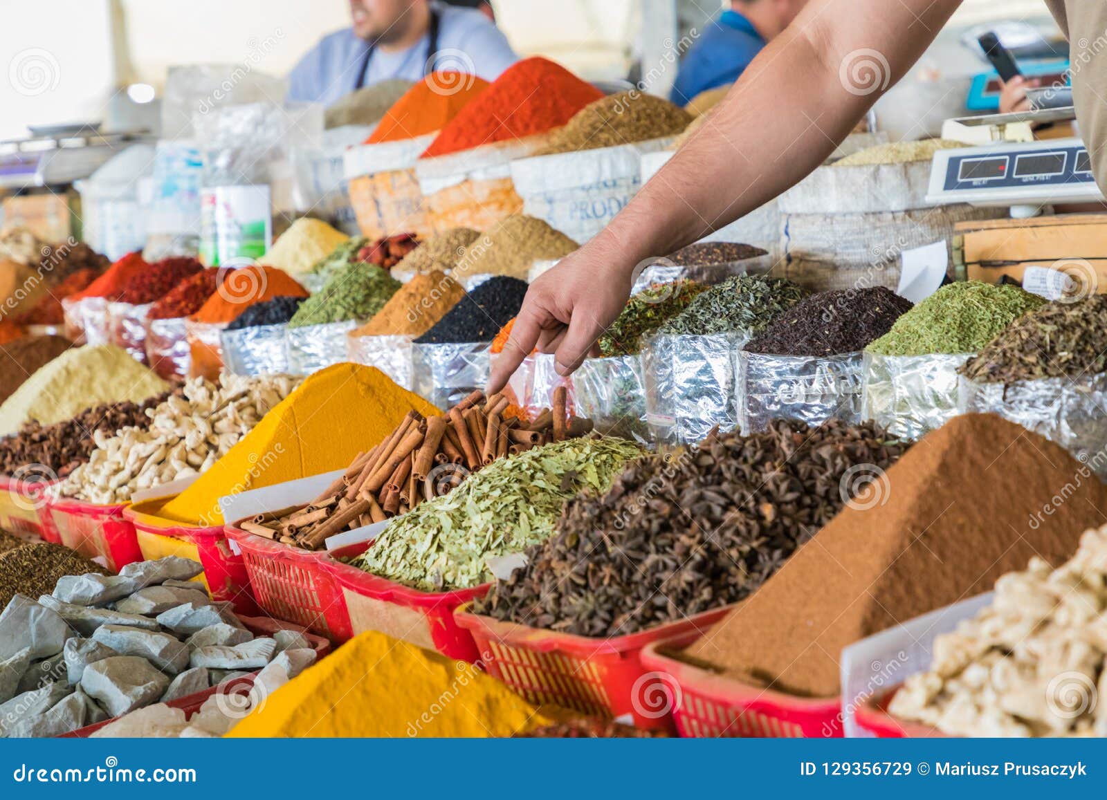 Traditional Bazaar with Spices in Tashkent, Uzbekistan. Stock Image ...