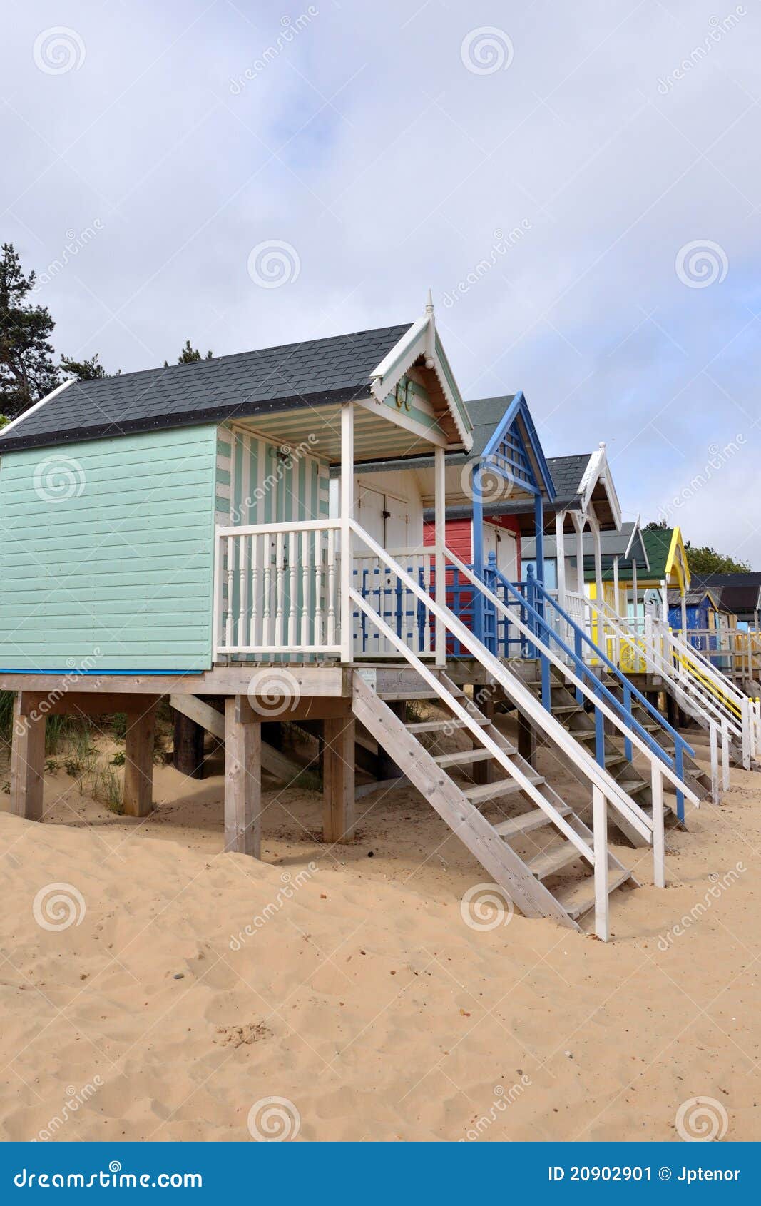 Traditional Beach Huts stock image. Image of painted - 20902901