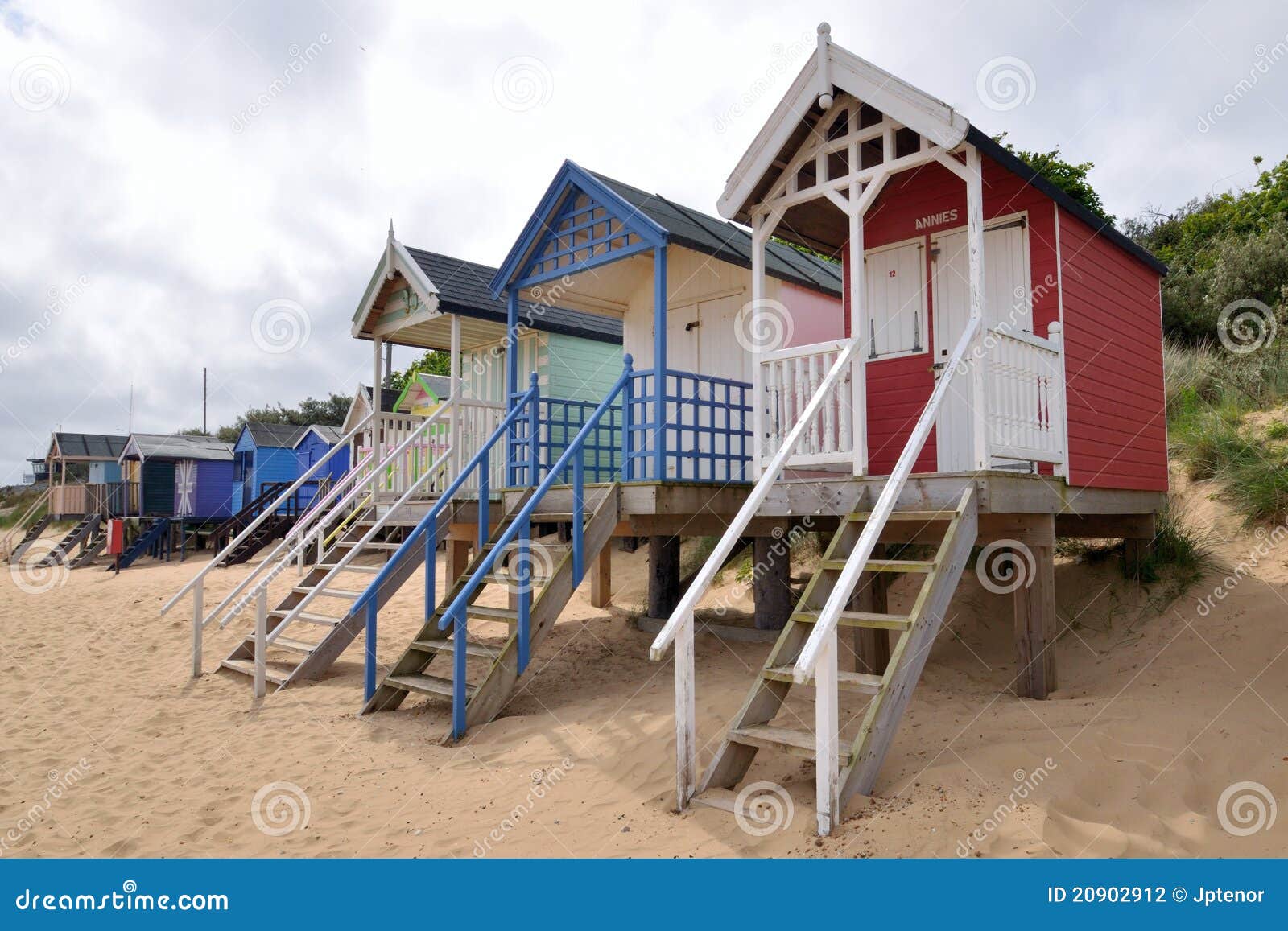 Traditional Beach Huts stock photo. Image of england - 20902912