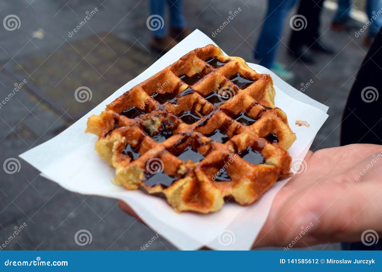Traditional Belgian Waffles in Brussels Editorial Photography - Image ...