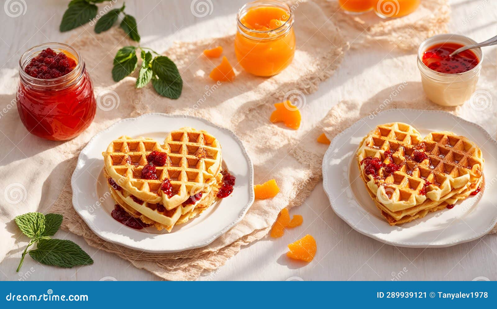 Traditional Belgian Waffles Orange Yummy Snack Stock Image - Image of ...