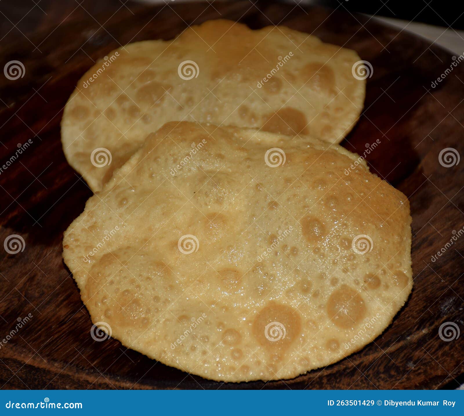 Traditional Bengali Dish Luchi or Poori Stock Image - Image of snack ...