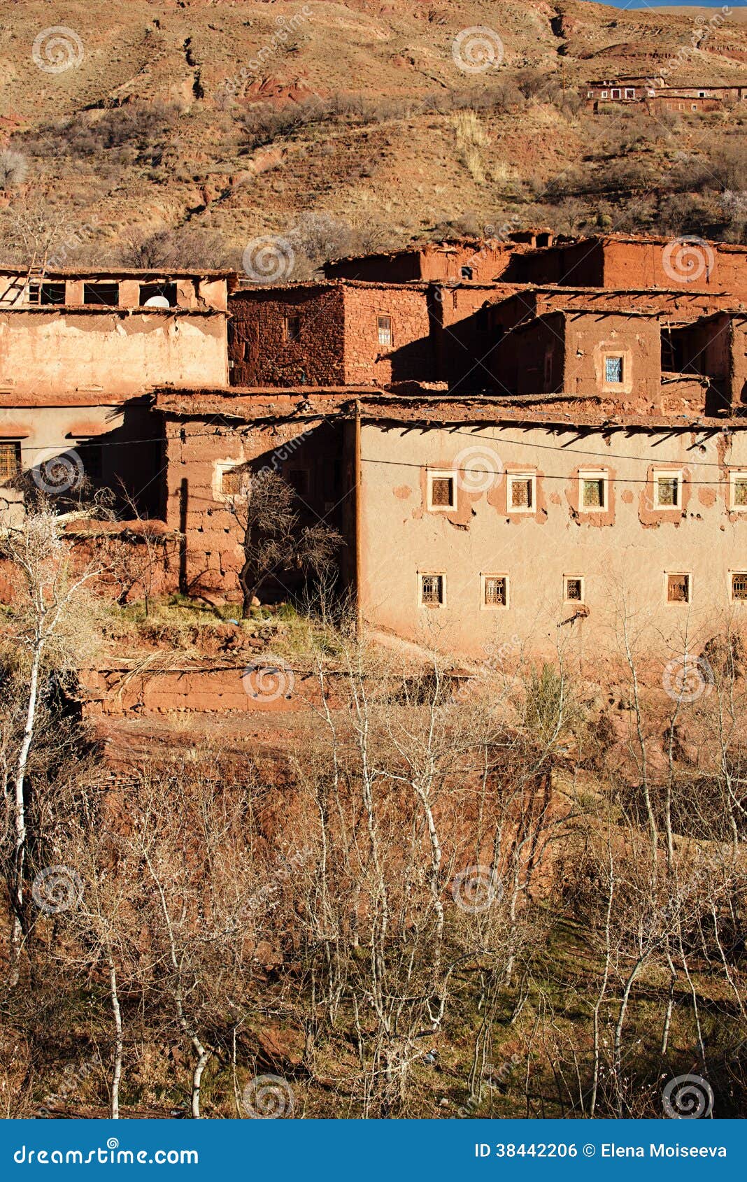 Traditional Berbers Village in High Atlas Stock Photo - Image of forest ...