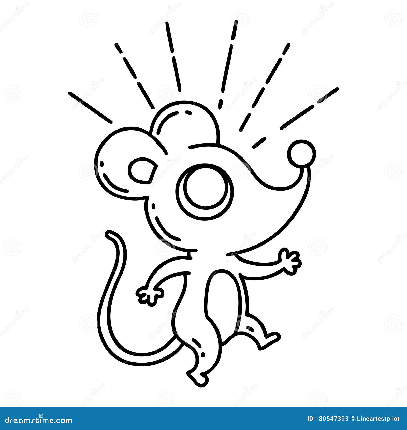 Traditional Black Line Work Tattoo Style Mouse Character Stock Vector ...