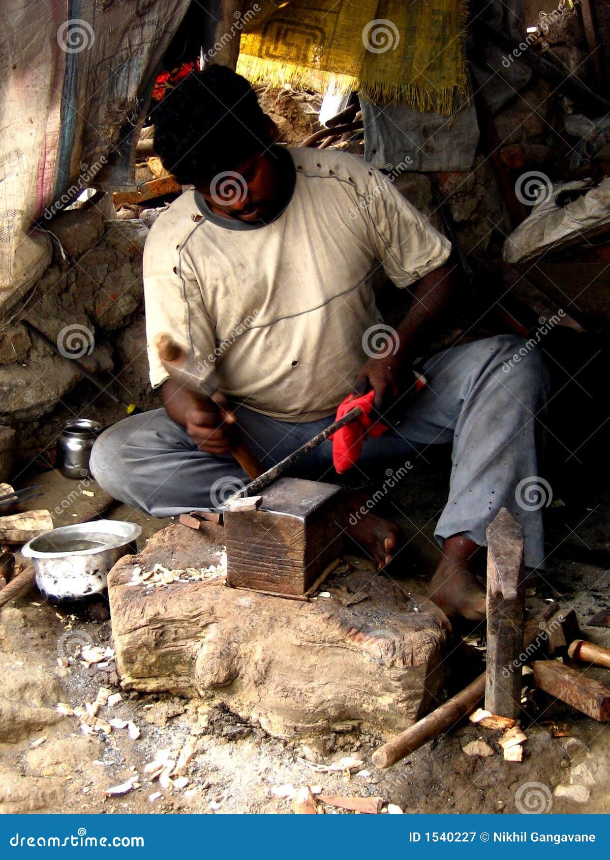 Traditional Blacksmith stock image. Image of dedicated - 1540227