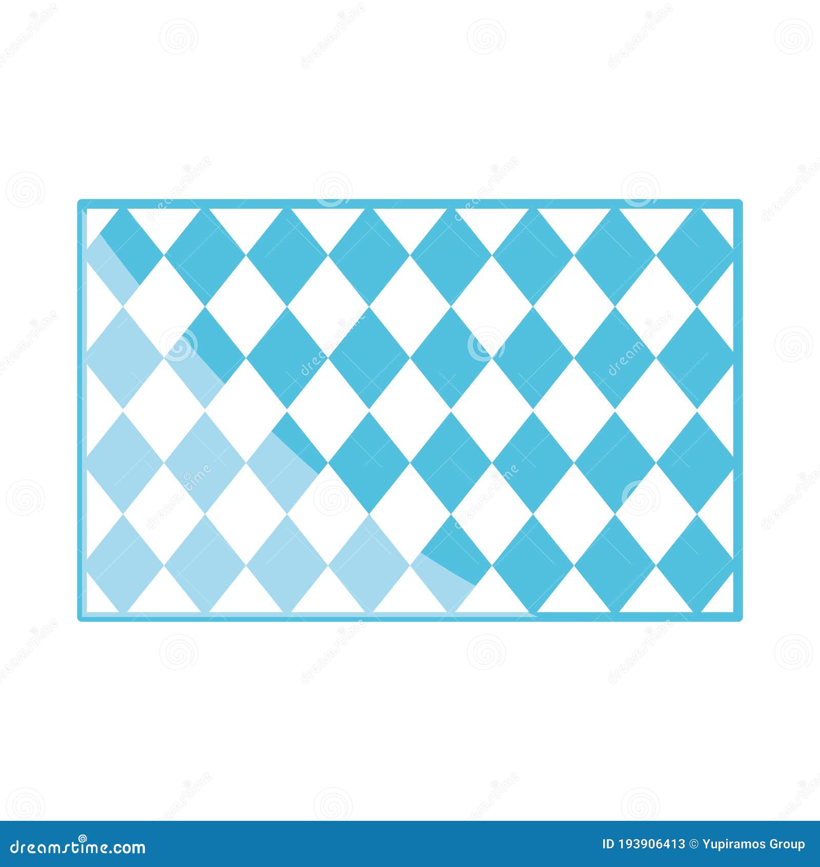 Traditional Blue Checkered Pattern Shape Flat Icon Design Stock Vector ...