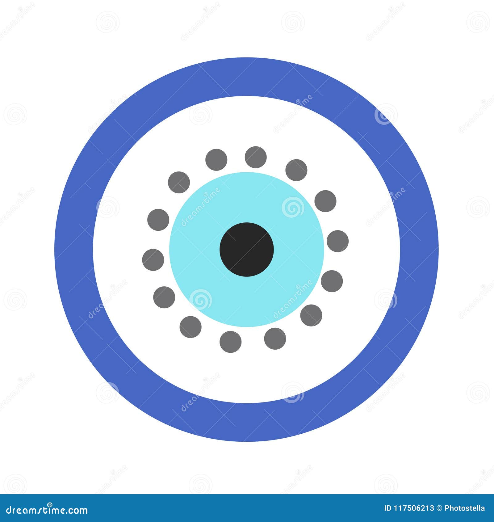 Traditional Blue Evil Eye Vector Stock Vector - Illustration of gift ...