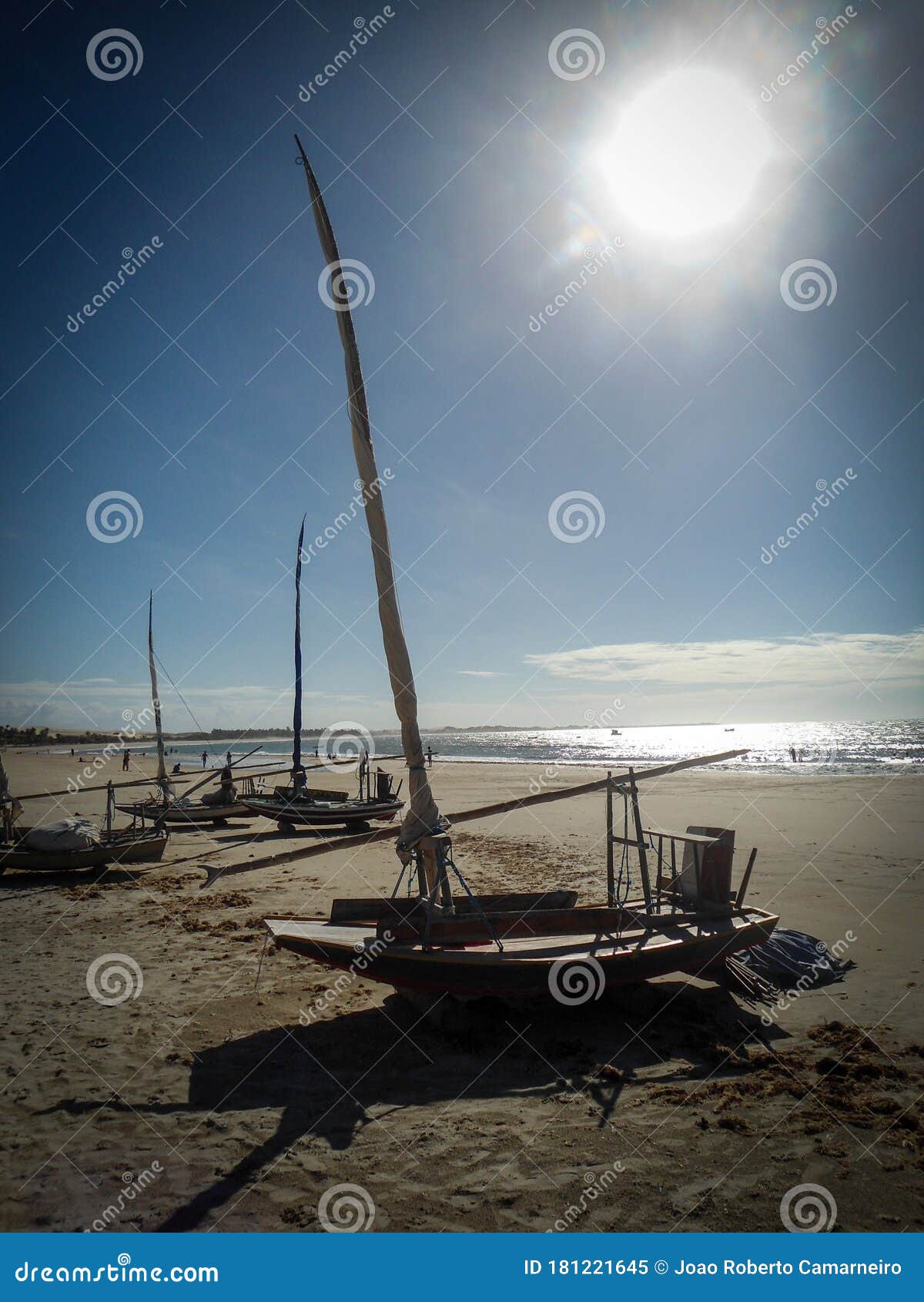 Traditional Boat Called Jangada in Brazil Stock Image - Image of travel ...