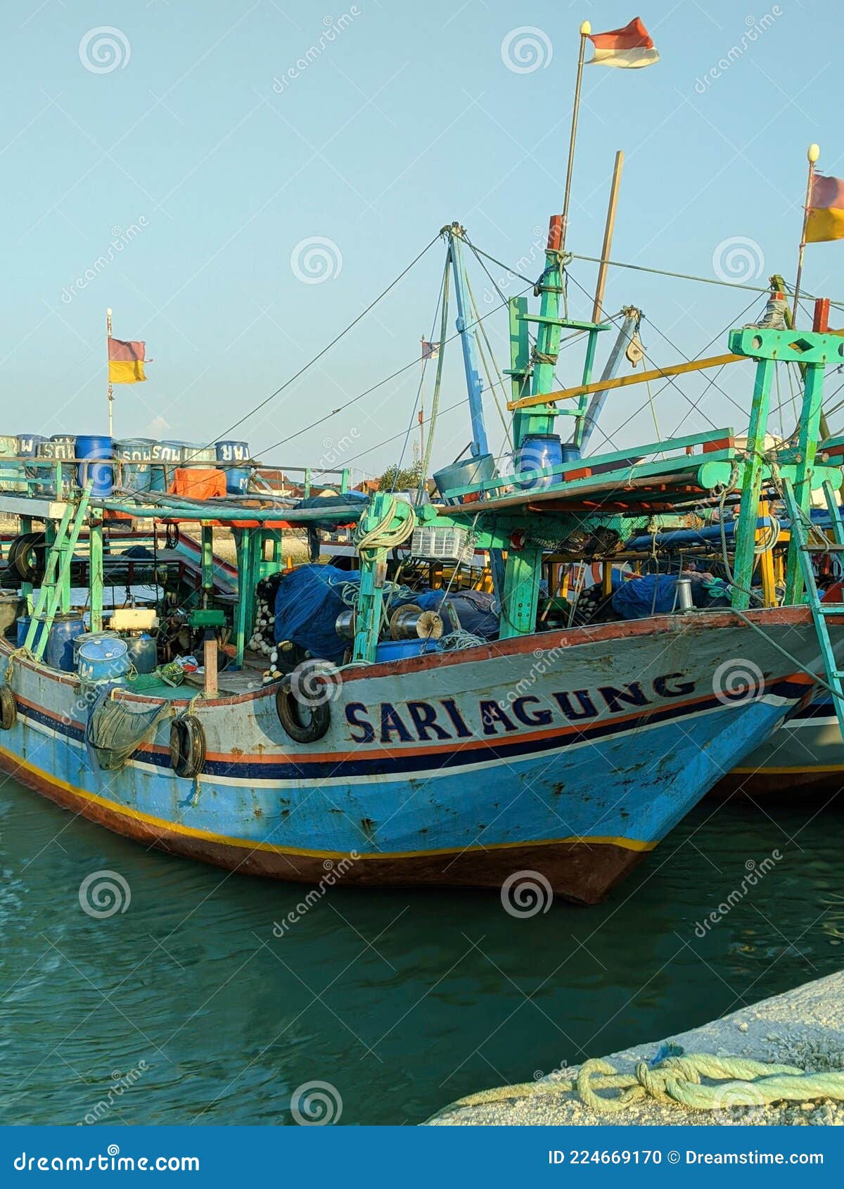 Traditional Boat Called Perahu Layar Editorial Image - Image of ...