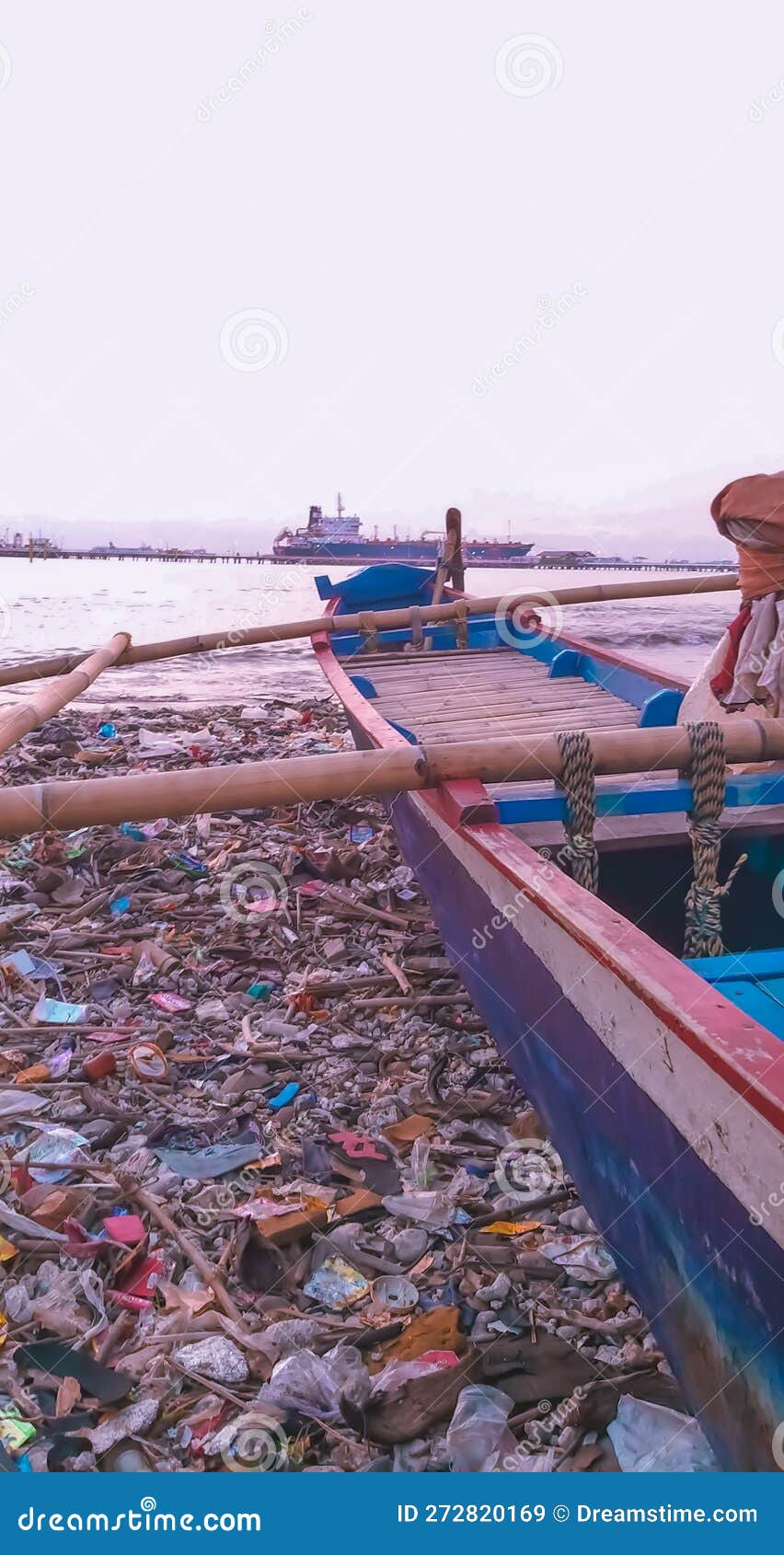 Traditional Boat Full of Trash Stock Image - Image of nature, play ...