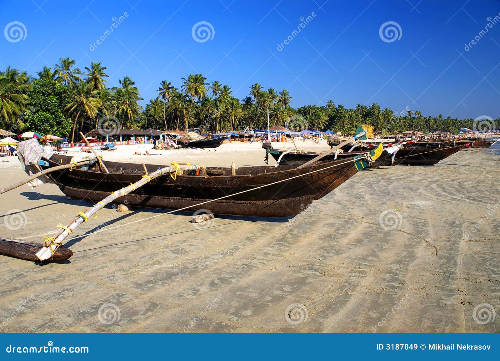 Traditional boats of Goa stock image. Image of nature - 3187049