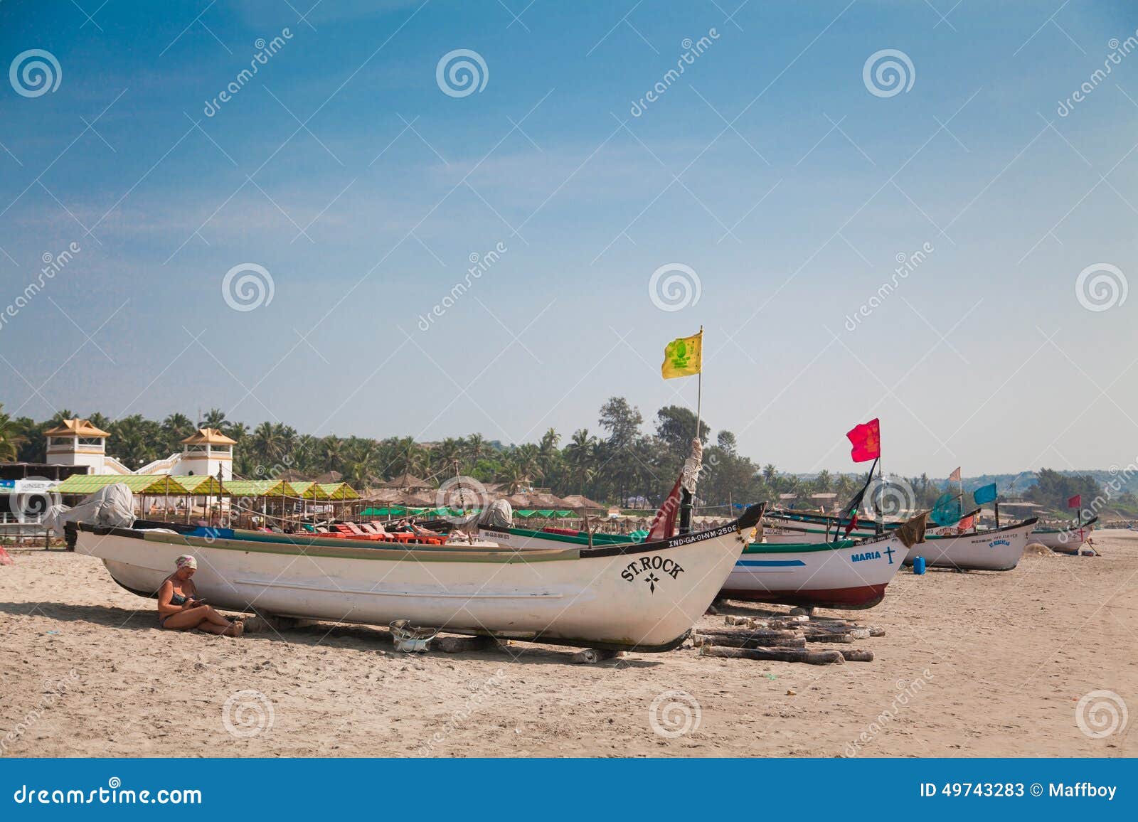 Traditional boats of Goa editorial stock photo. Image of destination ...