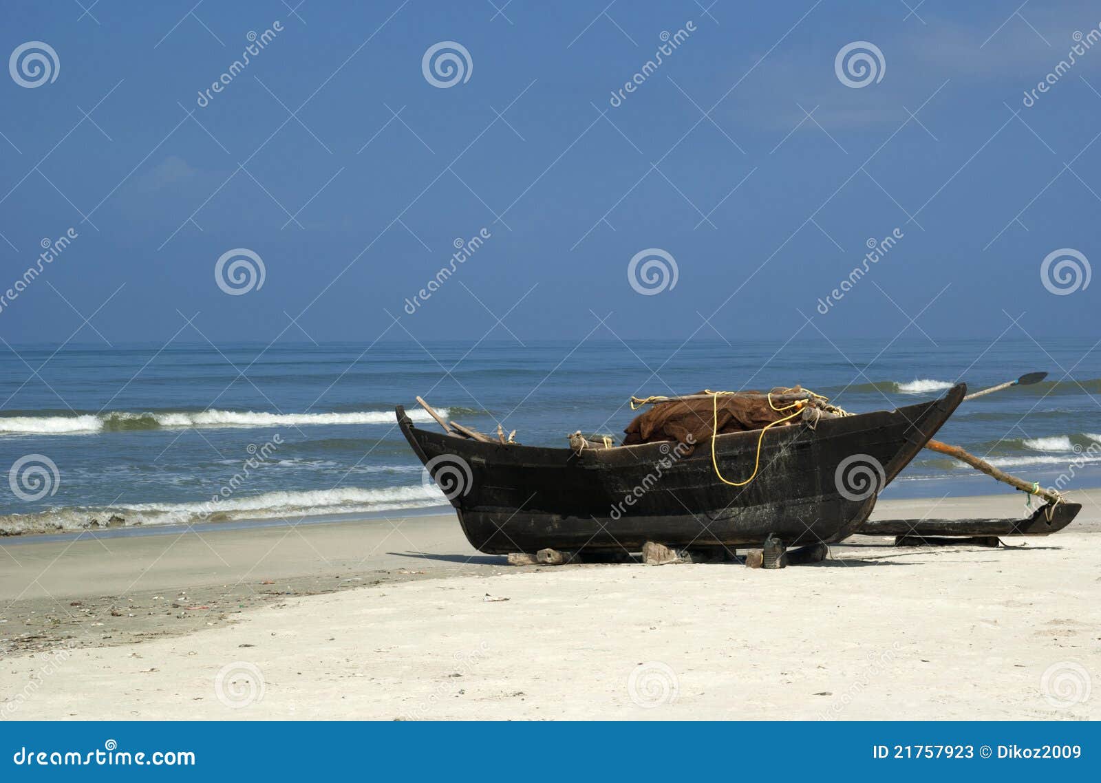 Traditional Boats on South Goa Beach Stock Image - Image of traditional ...