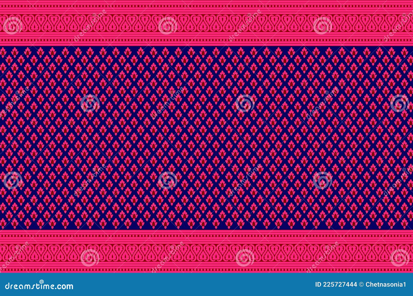 Traditional Border Design Motif Background Stock Illustration ...