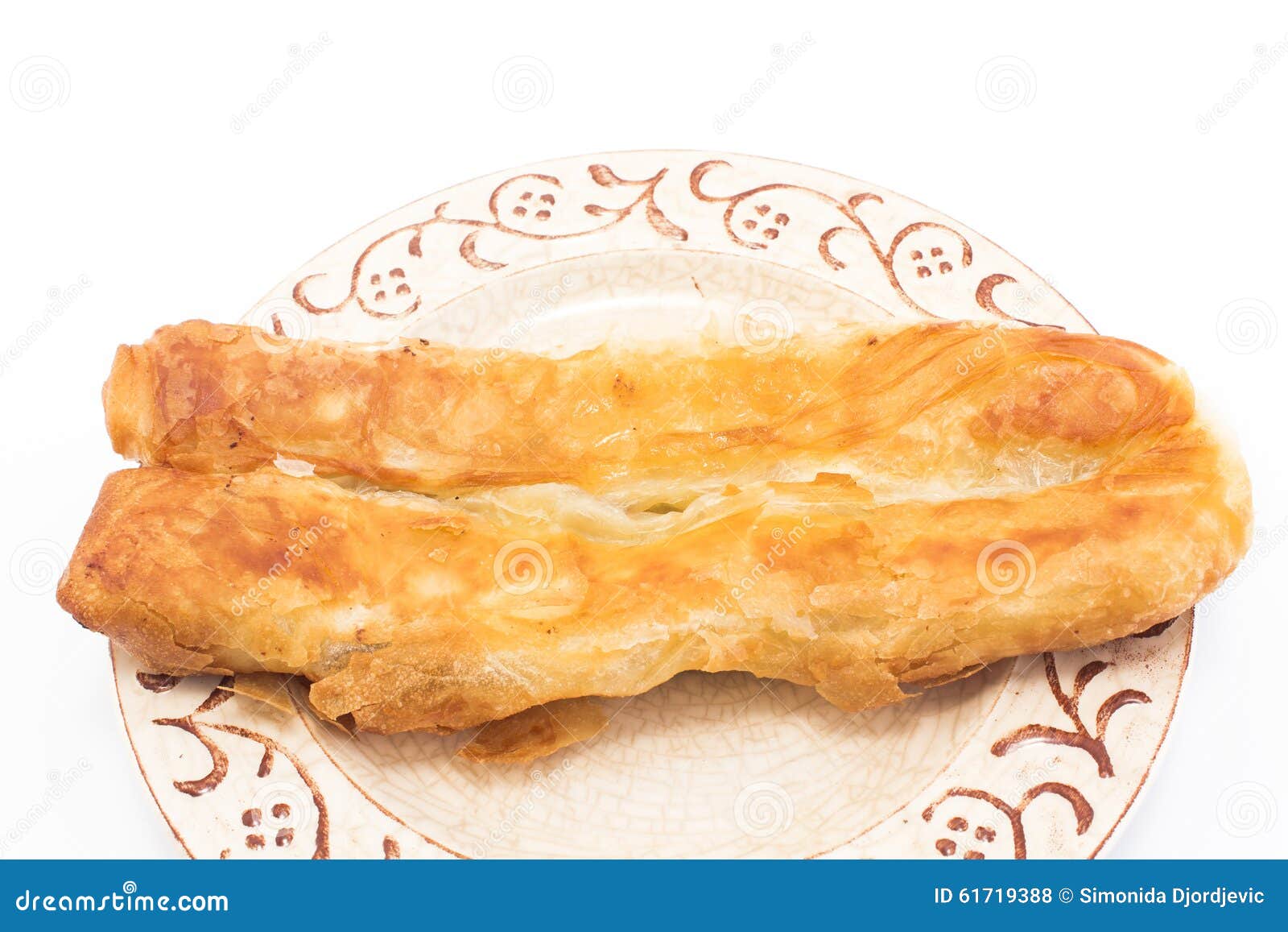 Traditional Bosnian Cheese Pie - Burek Stock Photo - Image of ...