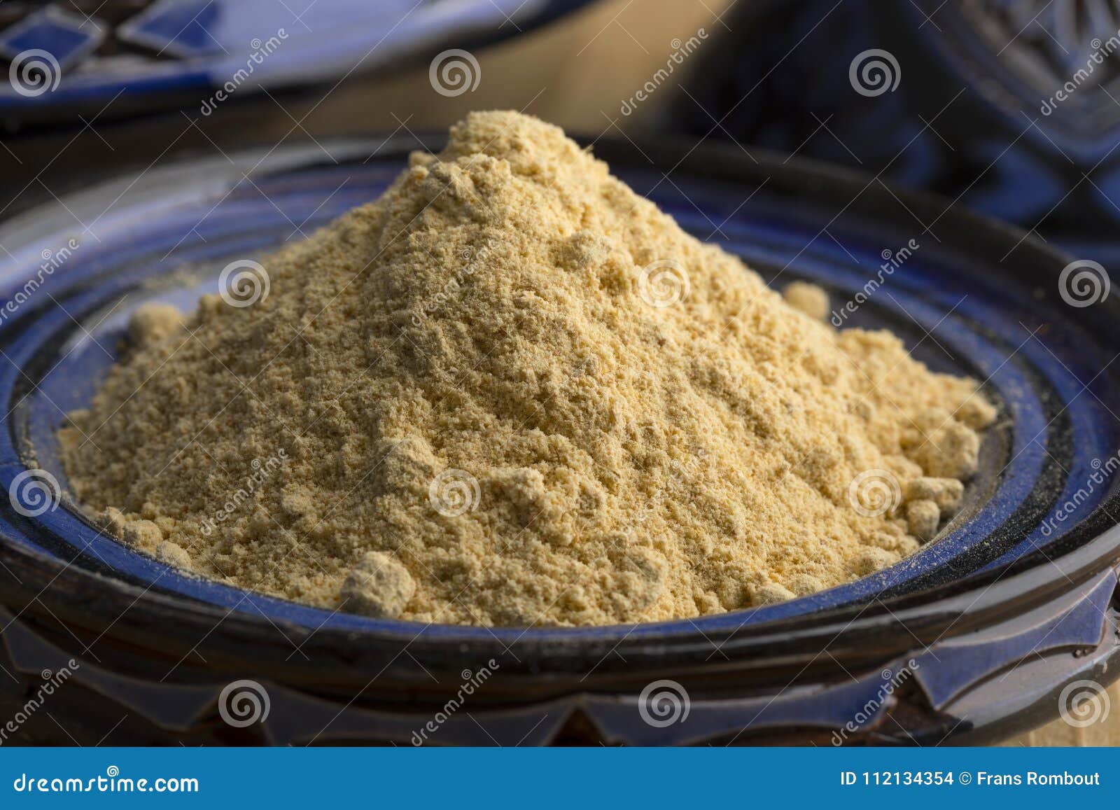 Traditional Bowl with Moroccan Dried Ginger Powder Stock Photo - Image ...