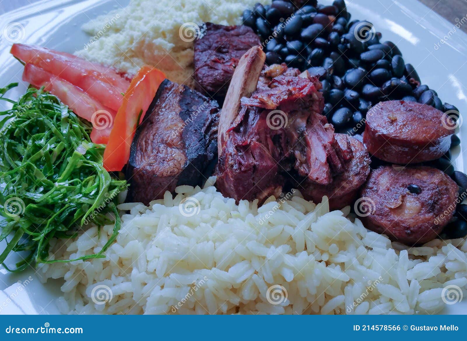 Traditional Brazilian Feijoada Dish Stock Photo - Image of dark, meal ...