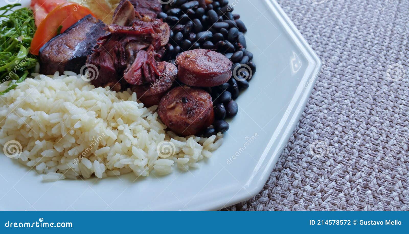 Traditional Brazilian Feijoada Dish Stock Photo - Image of meal, brown ...