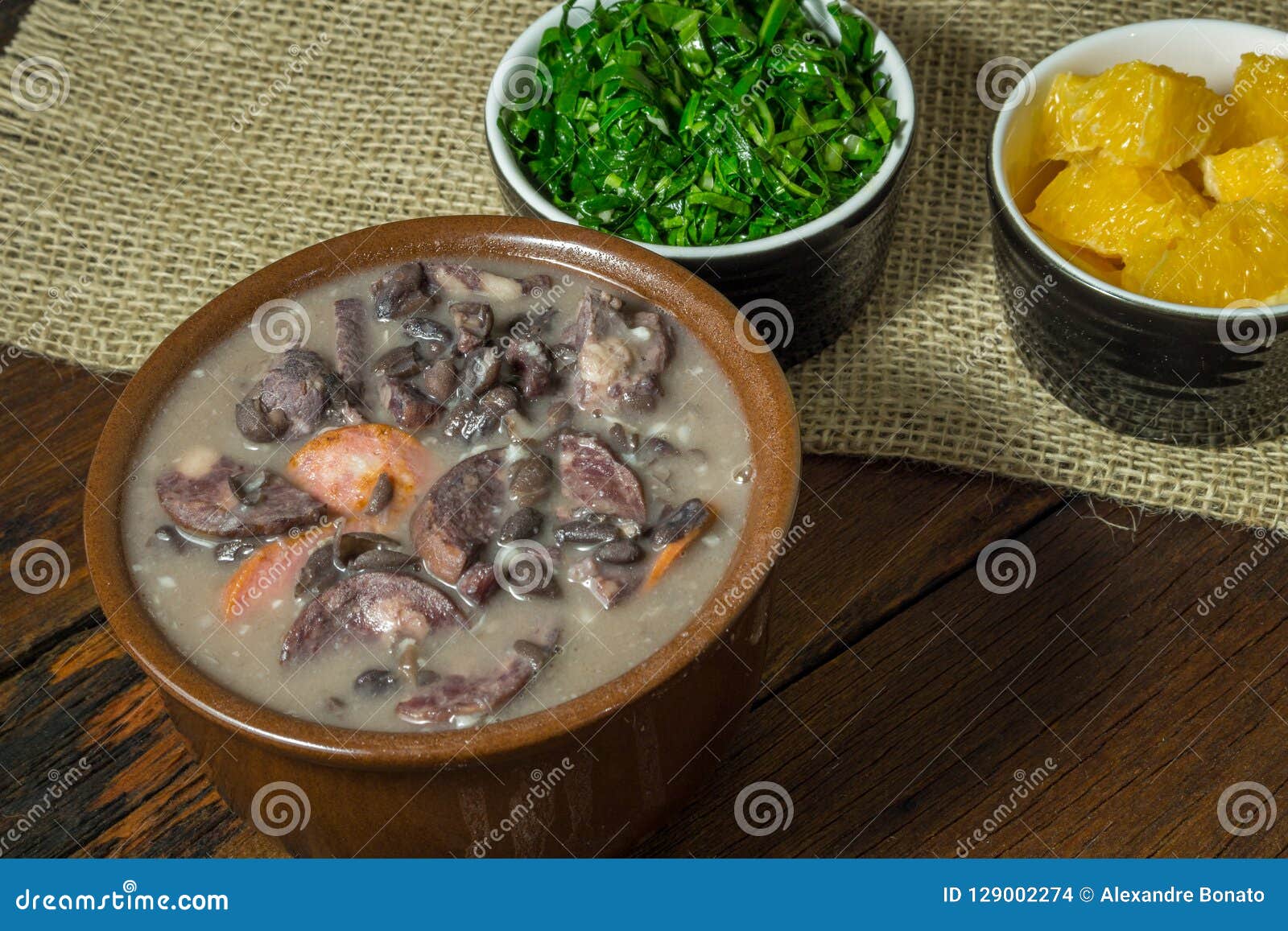 Traditional Brazilian Feijoada Food. Stock Photo - Image of beans, kale ...