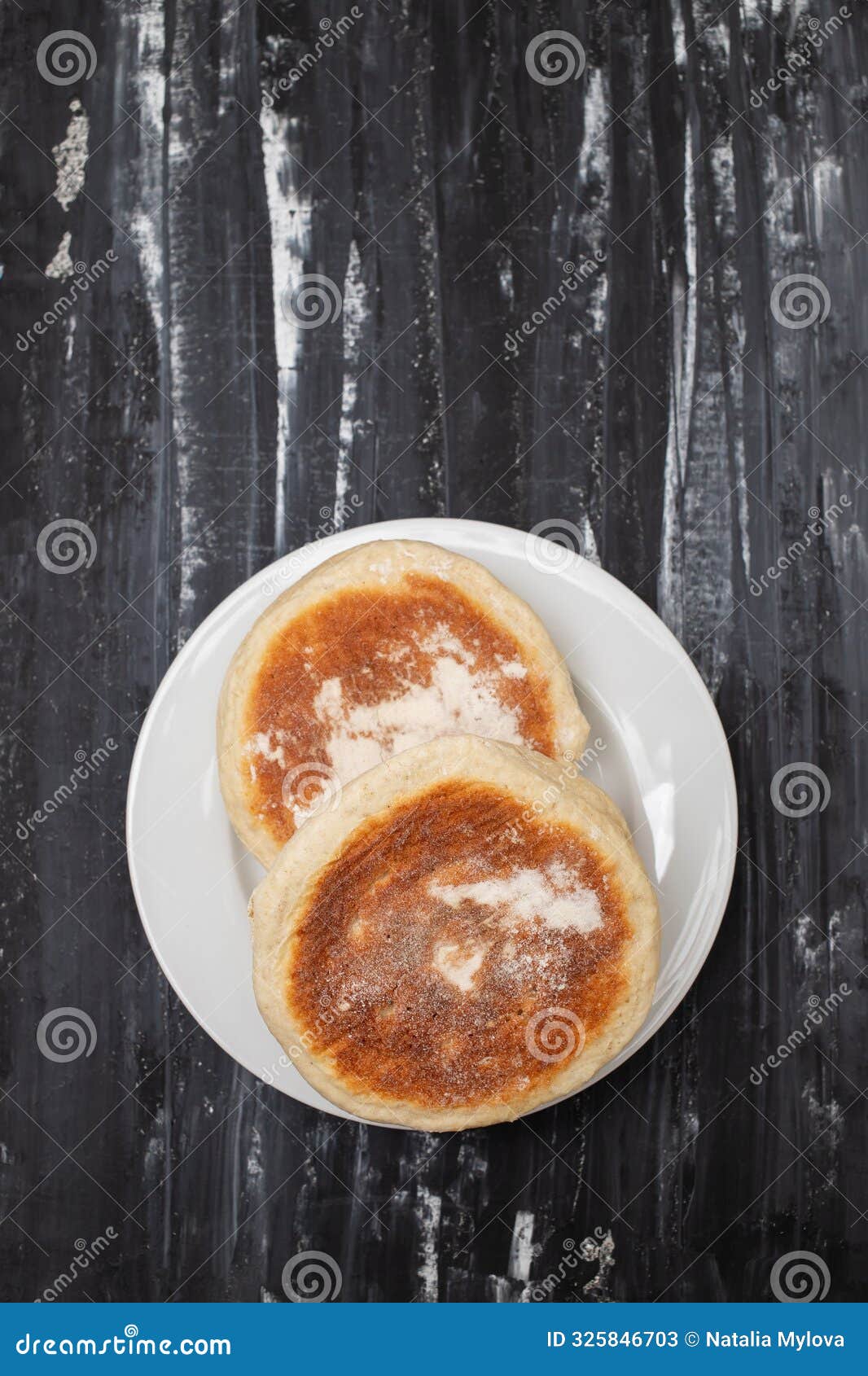 Traditional Bread, Bolo Do Caco, Madeira on the Plate Stock Image ...