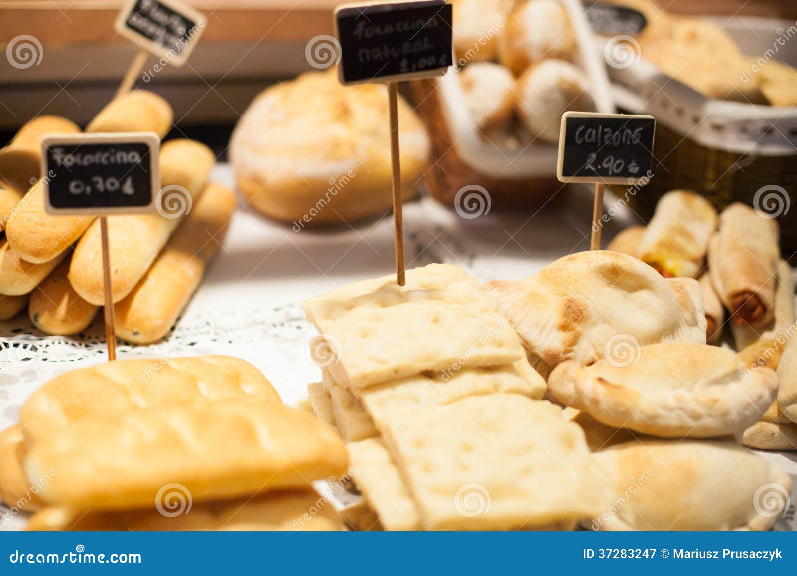 Traditional Bread Market in Spain. Stock Image - Image of grain, food ...