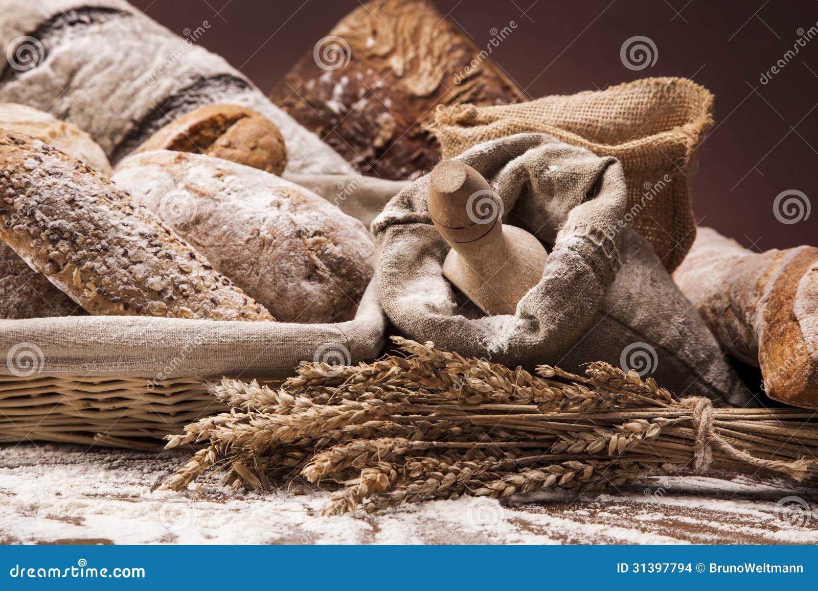 Traditional bread set stock photo. Image of products - 31397794