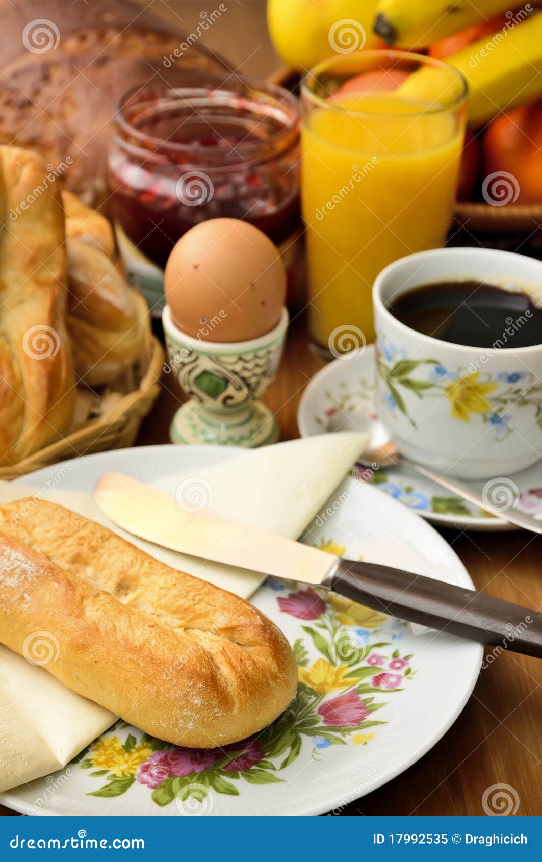 Traditional breakfast stock image. Image of glass, meal - 17992535