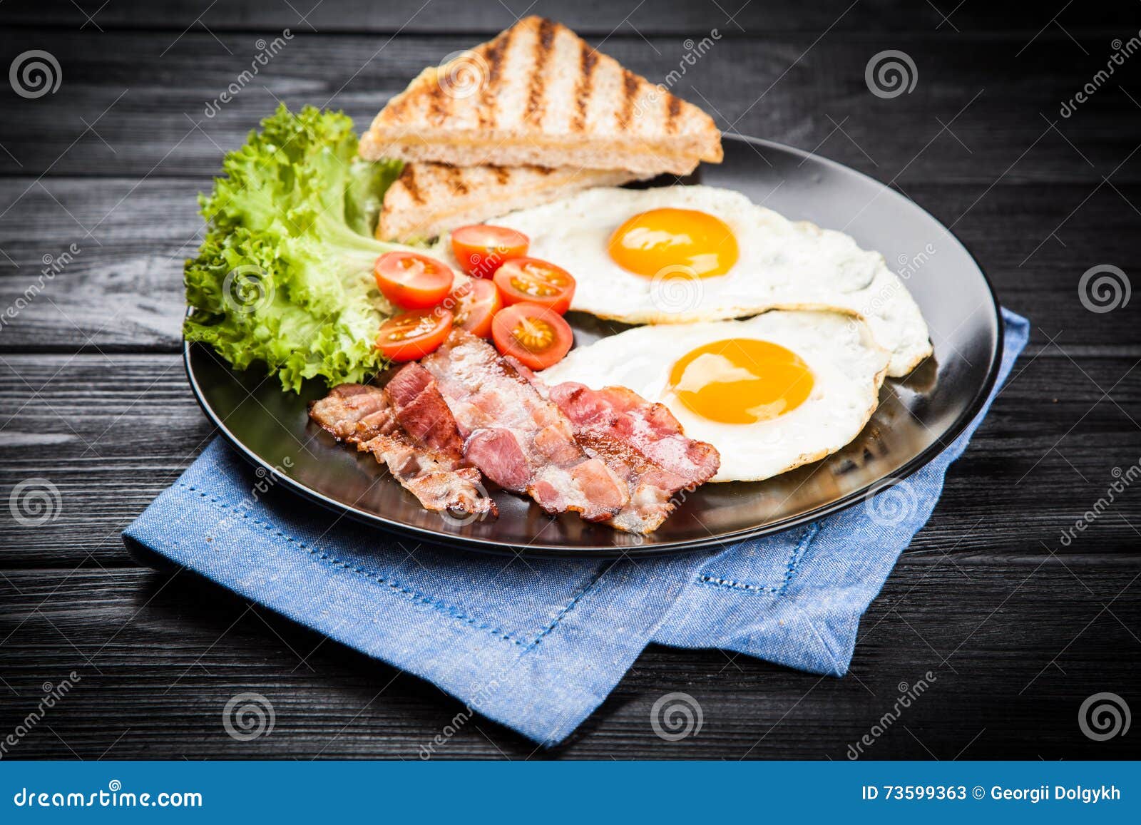 Traditional Breakfast on a Plate Stock Image - Image of english ...