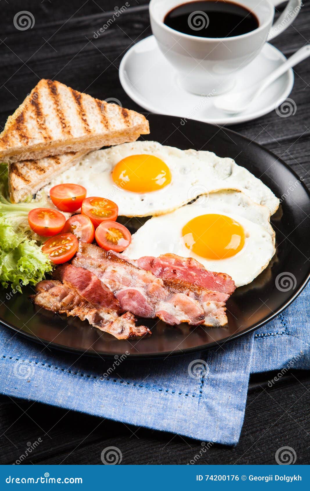 Traditional Breakfast on a Plate Stock Photo - Image of cheese, salad ...