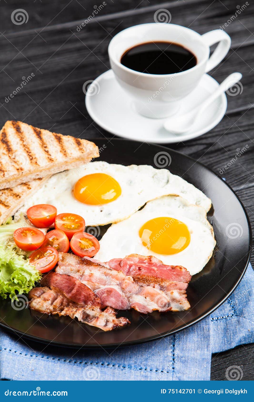 Traditional Breakfast on a Plate Stock Image - Image of cheese, healthy ...