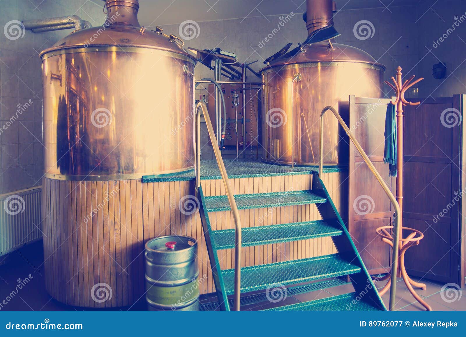 Traditional Brewing Vessels Stock Image - Image of factory, ladder ...