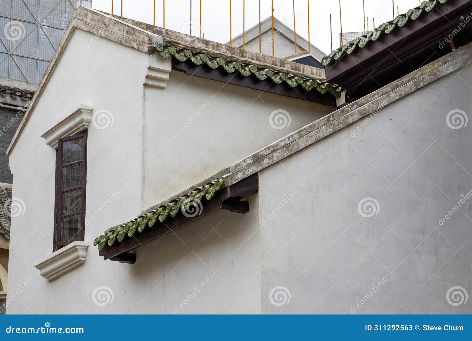 Traditional Brick Building in Modern Chinese Style Stock Image - Image ...
