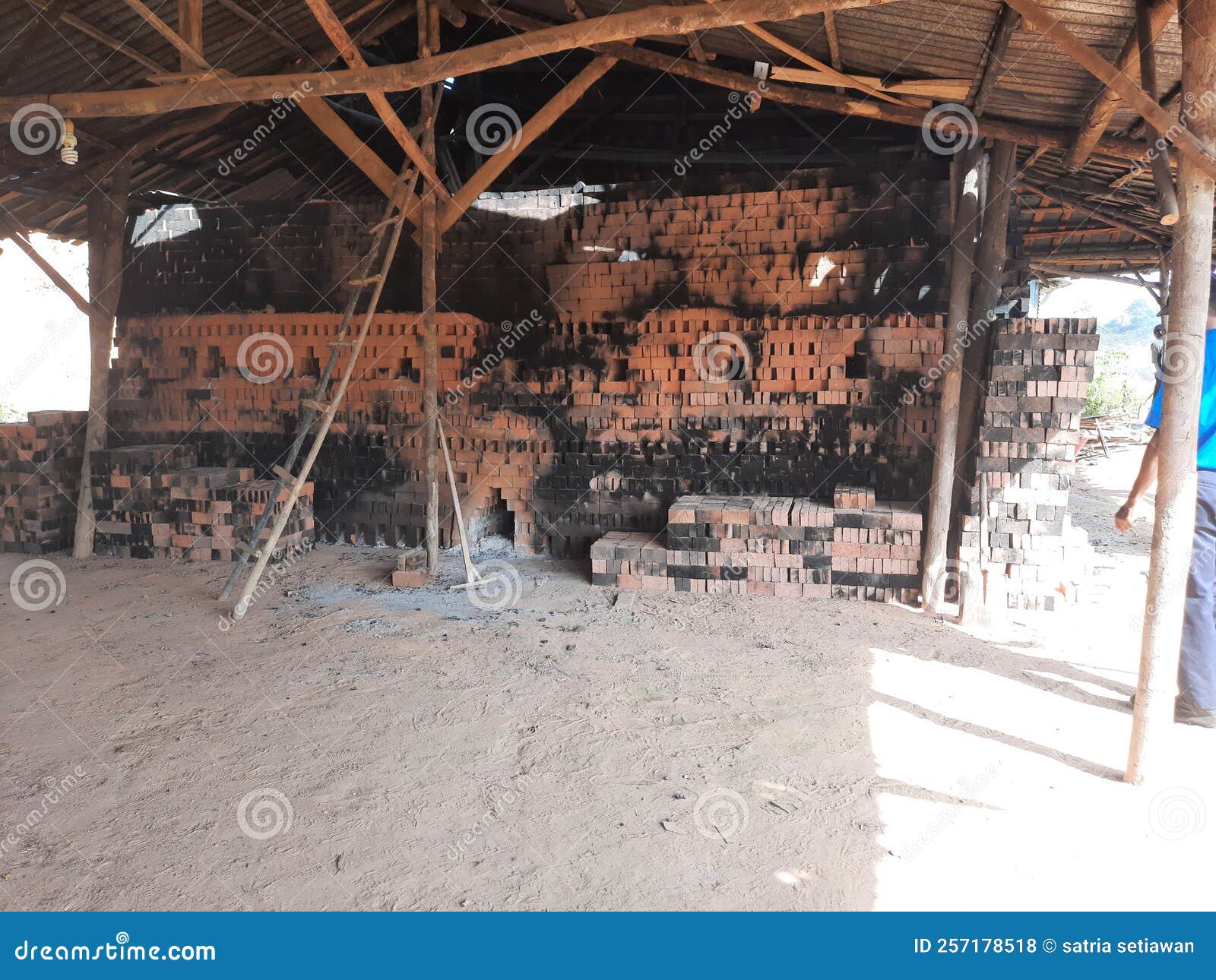 Traditional Brick Making Factory Editorial Stock Photo - Image of shack ...