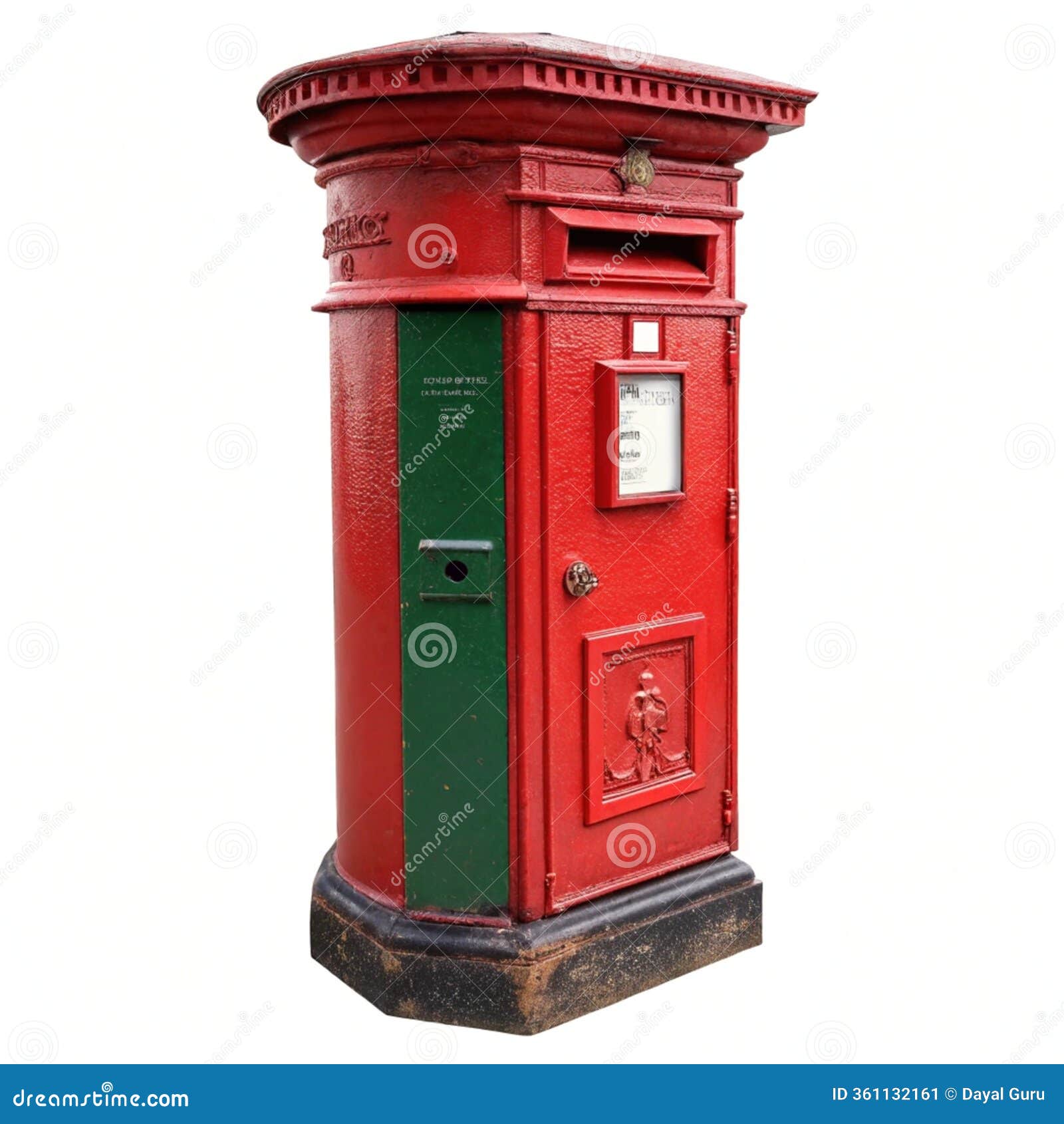 Traditional British Red Post Box Isolated on Transparent Background ...