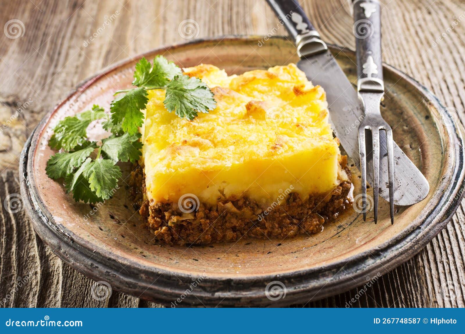 Traditional British Shepherd S Pie with Minced Meat and Mashed Potatoes ...