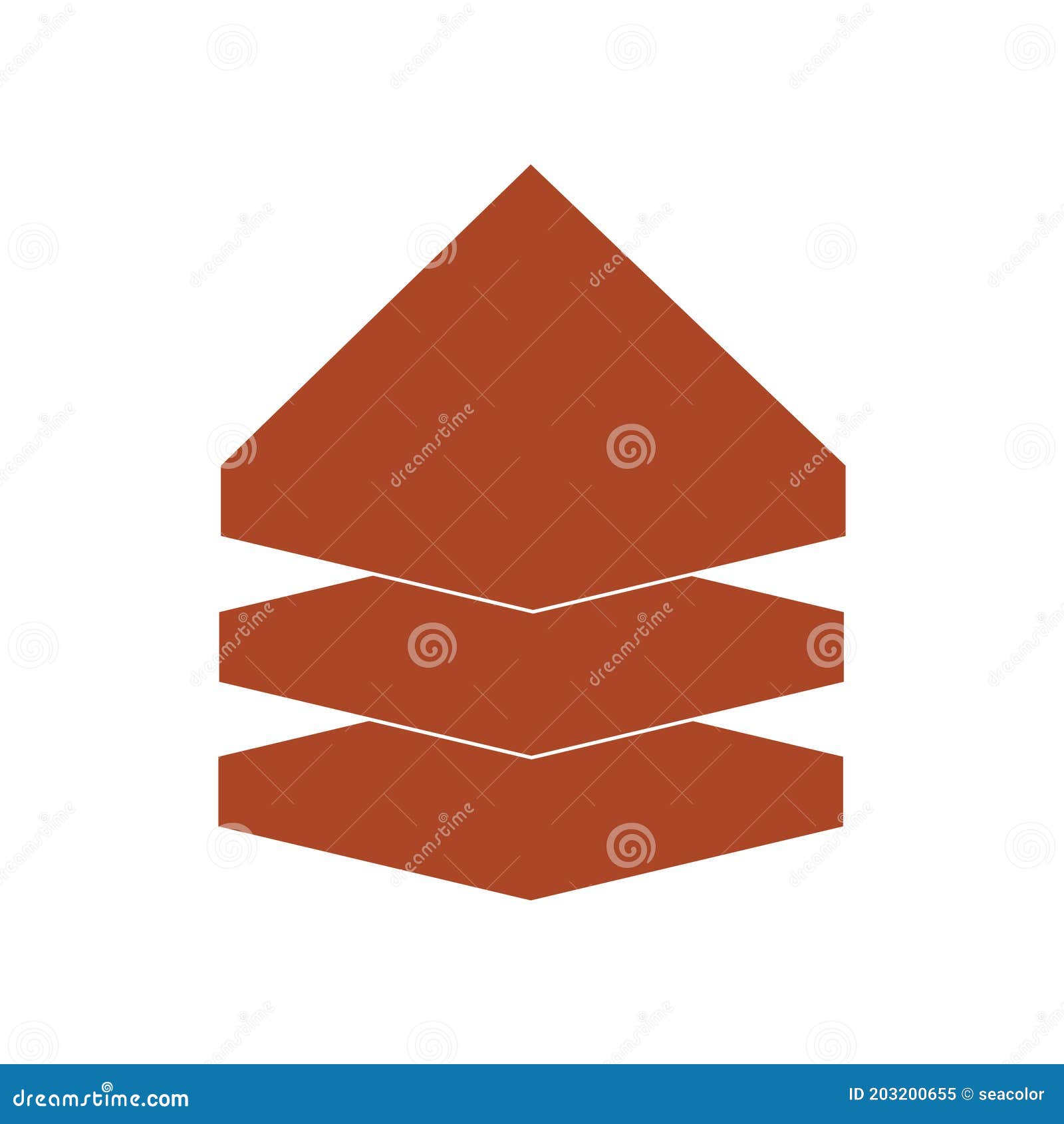 Traditional Building Shape Icon Stock Illustration - Illustration of ...