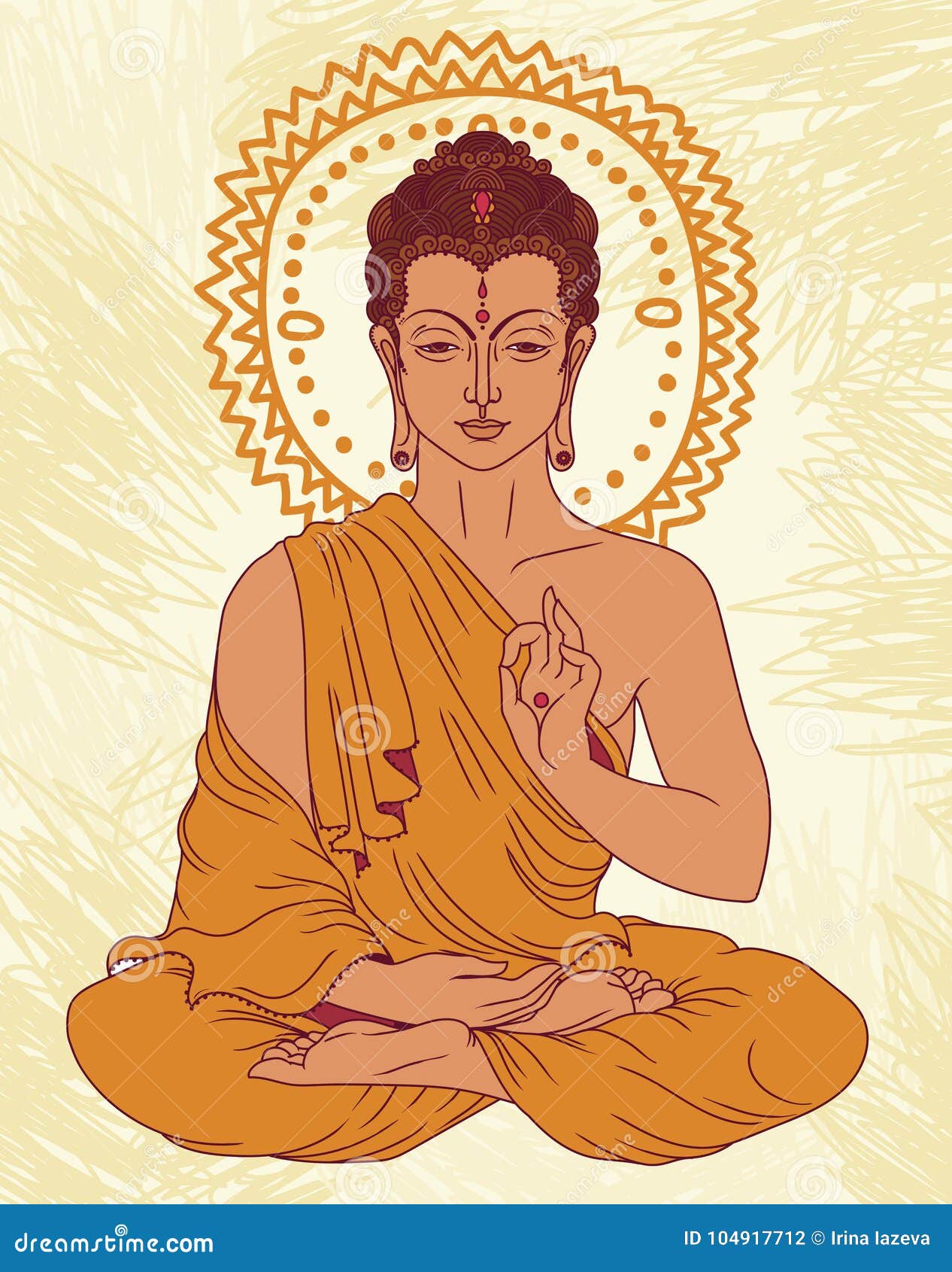 Traditional Buddha in Meditation Stock Vector - Illustration of pray ...