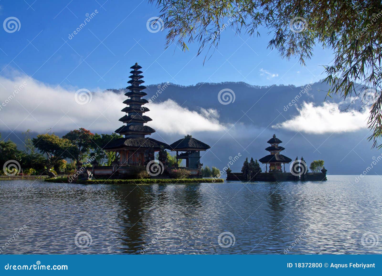 Traditional Building at Bali Stock Photo - Image of water, mountain ...